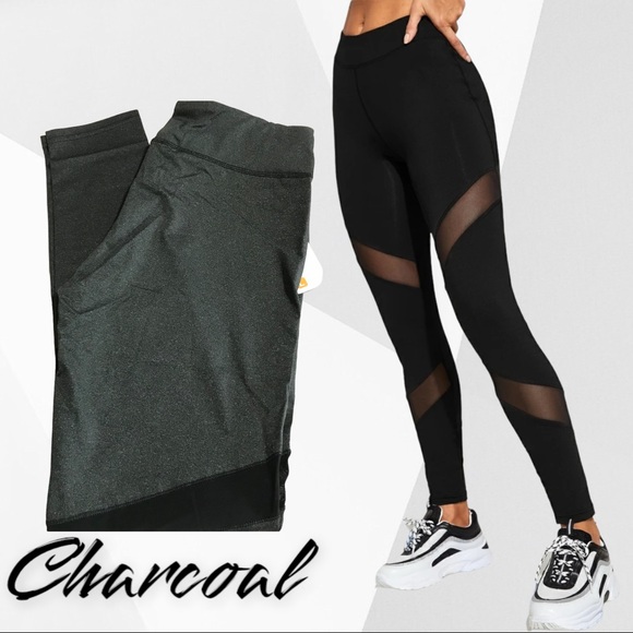 shosho | Pants & Jumpsuits | Shosho Sport Mesh Panel Yoga Pants | Poshmark